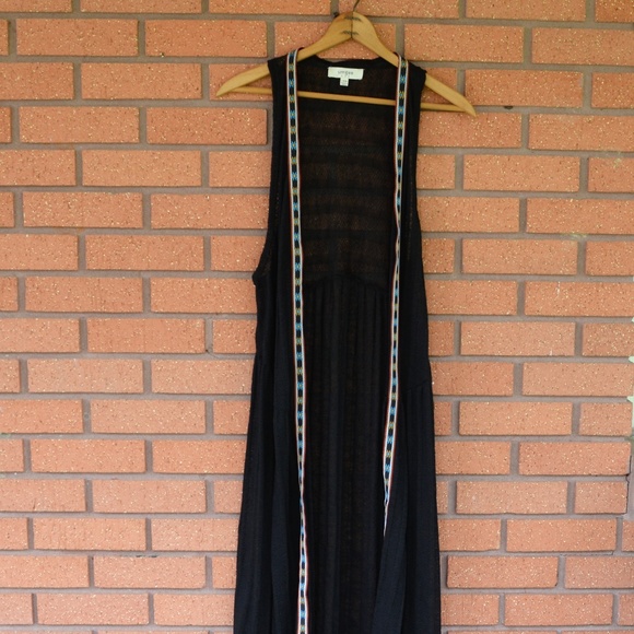 Umgee | Tops | Umgee Black Tribalboho Duster | Poshmark